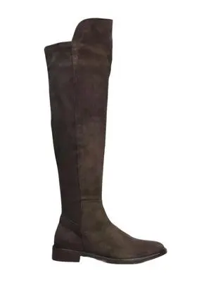 JULIE DEE Suede Over-the-knee Boots With Side Zip - Brown