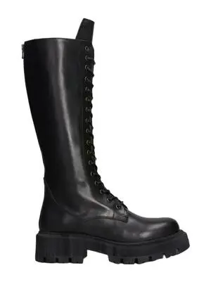 JULIE DEE Lace-up Chunky-sole Boots - Black