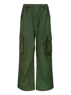 Comme Des Garçons Cargo Pants With Ripstop Texture - Green