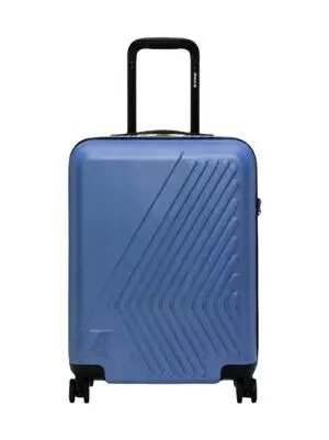 K-WAY Chevron Pattern Suitcase - Blue