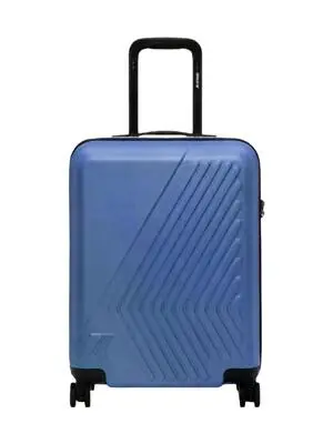 K-WAY Chevron Pattern Suitcase - Blue