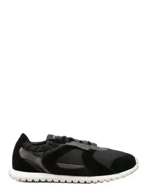 Emporio Armani Suede Panelled Sneakers - Black