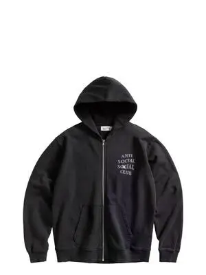 ANTI SOCIAL SOCIAL CLUB Embellished Zip-up Hoodie - Black