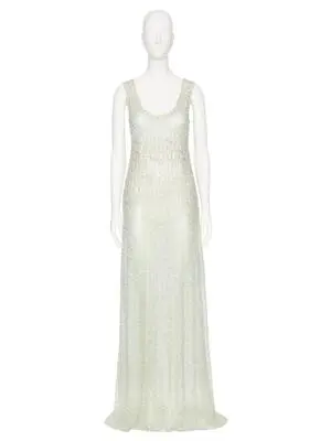 VALENTINO Valentino Embellished Sleeveless Evening Gown
