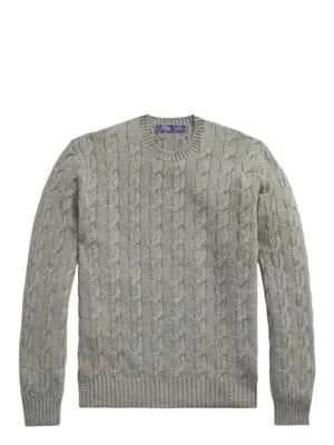 Ralph Lauren Purple Label Cashmere Cable-knit Sweater - Grey