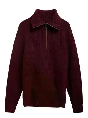Barbour Riggbay Wool Half-zip Sweater - Red