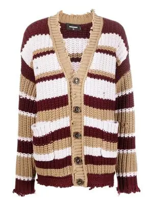 Dsquared2 Striped Buttoned Cardigan - Multicolor