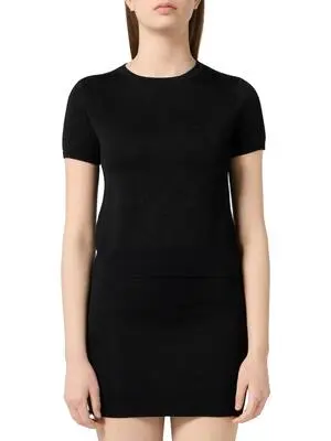 Philipp Plein Textured Monogram Knit Top - Black