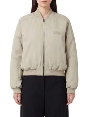 MAISON MARGIELA MM6 Maison Margiela Cropped Cotton Twill Bomber Jacket With Logo