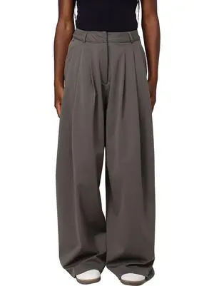 ADIDAS ORIGINALS Wide Leg Pleated Trousers - Dark