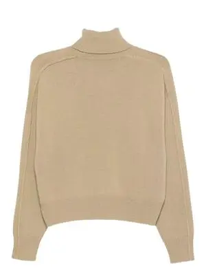 TELA Merino Wool Turtleneck Sweater - Neutrals
