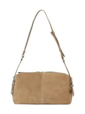 Pinko Suede Shoulder Bag - Brown