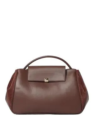 COCCINELLE Pansy Suede And Leather Handbag With Removable Shoulder Strap - Red
