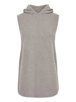 Rick Owens Sleeveless Hooded Sweater - Neutrals