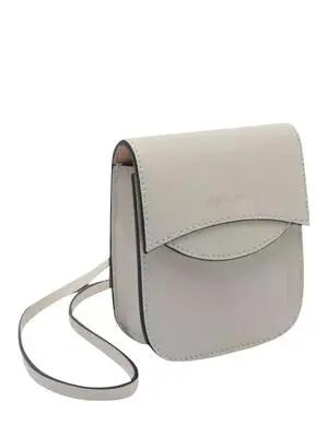 HIDESINS HIDESINS Logo Print Foldover Shoulder Bag Neutrals