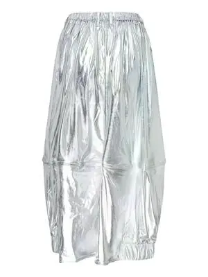 MELITTA BAUMEISTER Metallic Gathered Midi Skirt - Silver