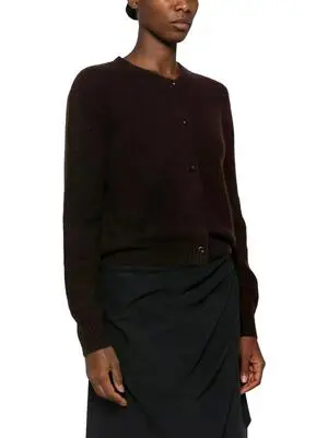 IVORY PARIS Button-front Knitted Cardigan - Brown