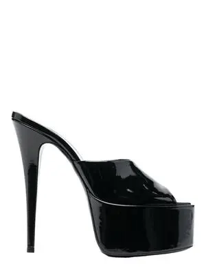 Paris Texas Paris Texas Stiletto Heel Platform Mules Black