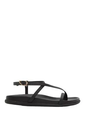 ANCIENT GREEK SANDALS Ancient Greek Sandals Aimilia Leather Sandals Black