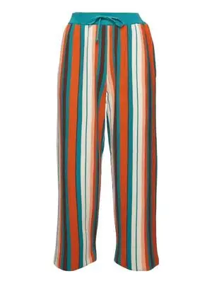 La DoubleJ La Double J Vertical Stripe Cropped Trousers Multicolor