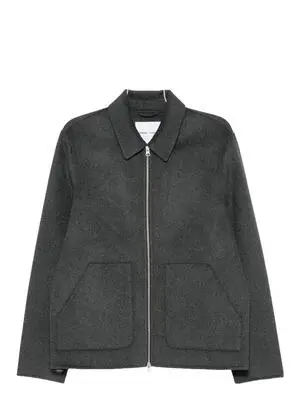 SAMSOE SAMSOE Wool Zip-up Jacket - Grey