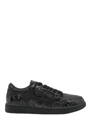 Amiri Skeltop Snakeskin-effect Sneakers - Black