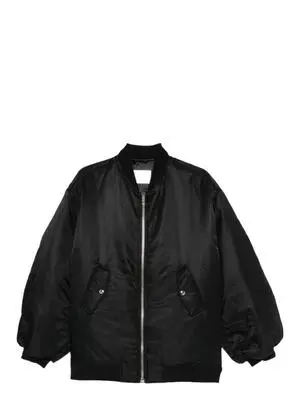 THE FRANKIE SHOP The Frankie Shop Rib Knit Detail Bomber Jacket Black