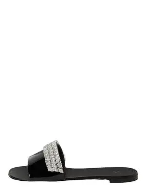 GIUSEPPE ZANOTTI Embellished Slide Sandals - Black