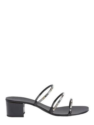 GIUSEPPE ZANOTTI Embellished High Heel Sandals - Gray
