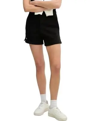 LACOSTE Lacoste Cotton Fleece Shorts With Embroidered Crocodile