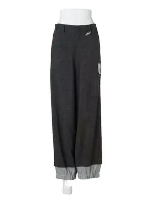 Mihara Yasuhiro Layered Houndstooth Trousers - Grey
