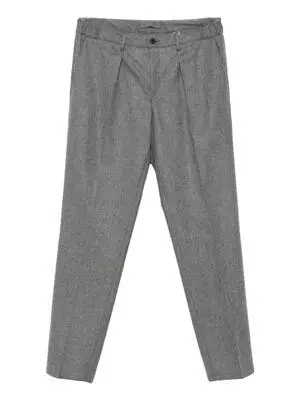 PROFUOMO Pleated Tapered Trousers - Grey