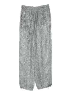 ALYSI Brushed Finish Straight-leg Trousers - Grey