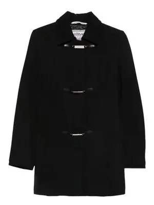 Versace Toggle-fastening Coat - Black