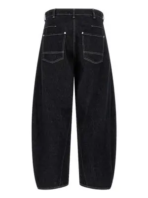Comme Des Garçons Contrast Stitch Tapered Jeans - Blue