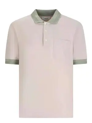 LARDINI Contrast-trim Chest-pocket Polo Shirt - Pink