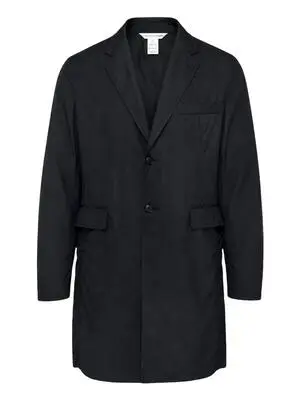Comme Des Garçons Single-breasted Pinstripe Coat - Black