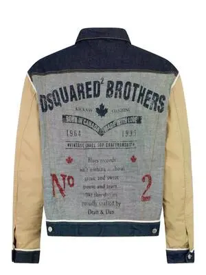 Dsquared2 Inside Out" Denim And Canvas Trucker Jacket - Neutrals