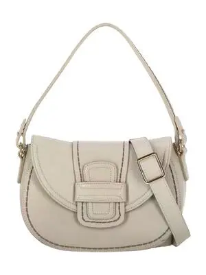 VISONA` Visona Contrast Stitch Shoulder Bag - Neutrals