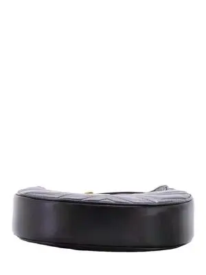 Gucci Gg Marmont Matelassé Leather Mini Hobo Bag - Black