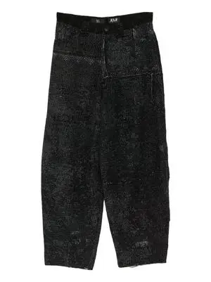 Y’S Y's Sashiko-Stitch Frayed Trousers