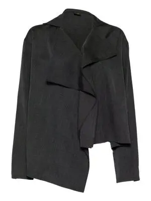 Y’s Asymmetrical Draped Jacket - Grey