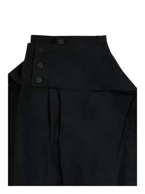 Issey Miyake Layered Cropped Trousers - Black