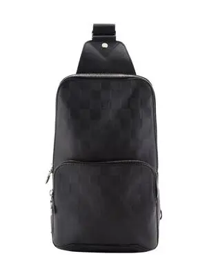 LOUIS VUITTON Avenue Sling Bag Damier Infini Leather - Black