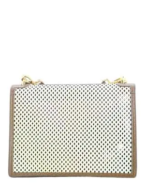 FENDI Fendi Kan U Perforated Leather Shoulder Bag