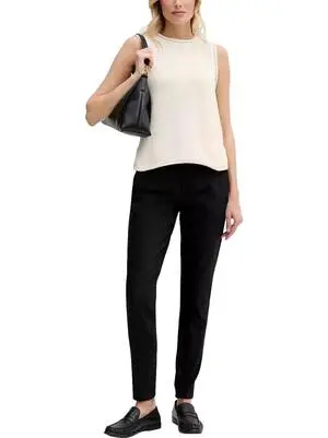 MOS MOSH Sleeveless Knit Top With Rolled Edge - Neutrals