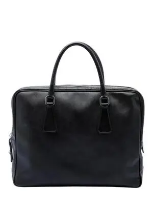 Prada Saffiano Leather Business Bag - Black