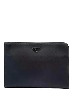 Prada Saffiano Clutch Bag - Black