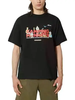 NANGA Camping Manners T-shirt - Black