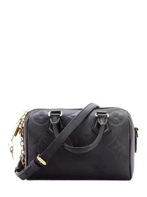 LOUIS VUITTON Speedy Bandouliere Monogram Empreinte Giant 20 Crossbody Bag - Black